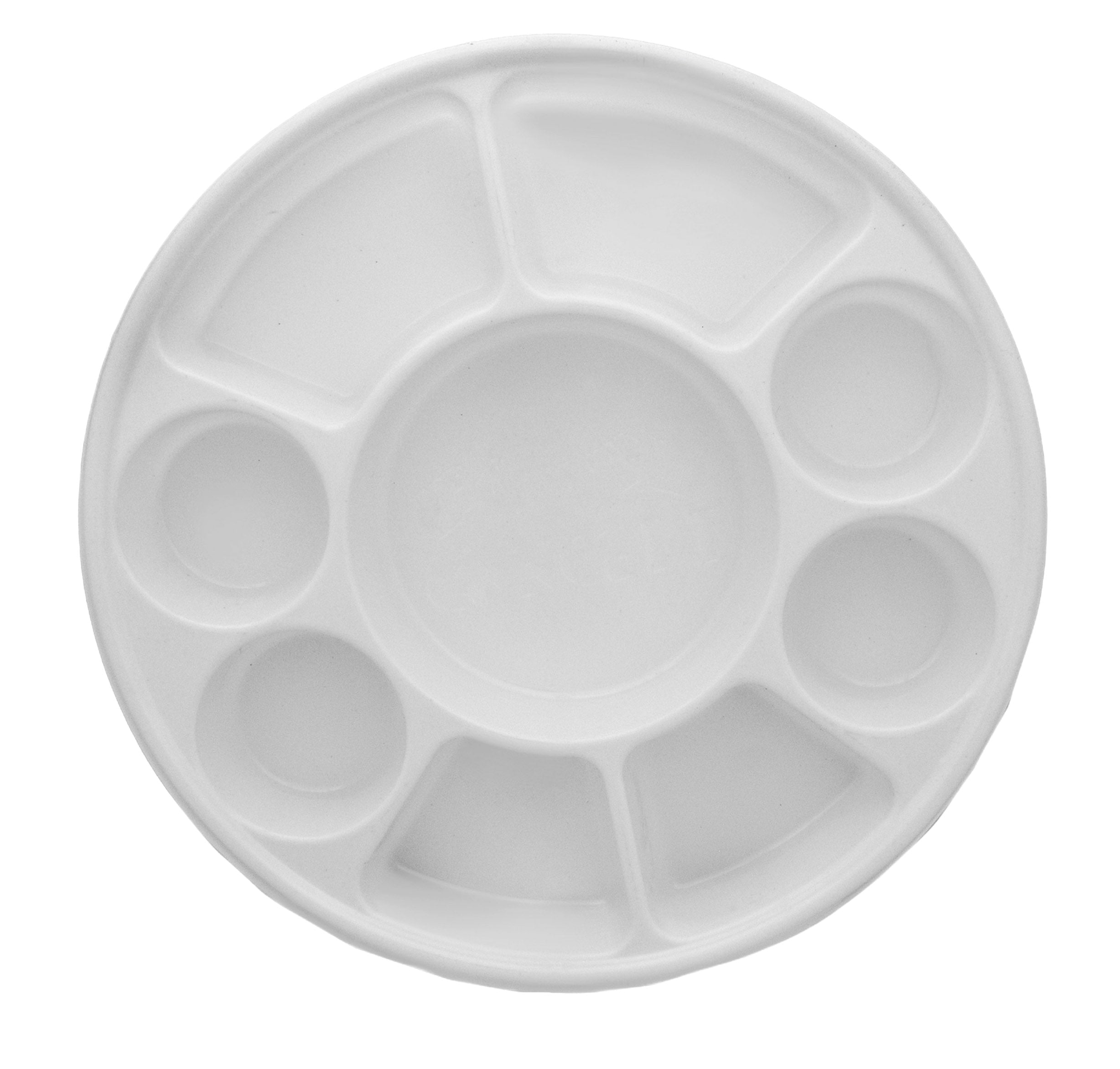 9 Compartment White Disposable Party Thali Plates by Poojabazar (100 ...