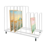MEEDEN Wood Large Print Rack, Artist Storage Rack with Castors, Art ...