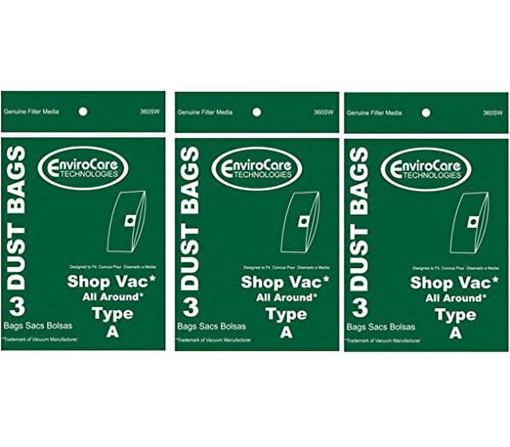 9 EnviroCare 9 Compatible with ShopVac Type A 1.5 Gallon Wet Dry ...