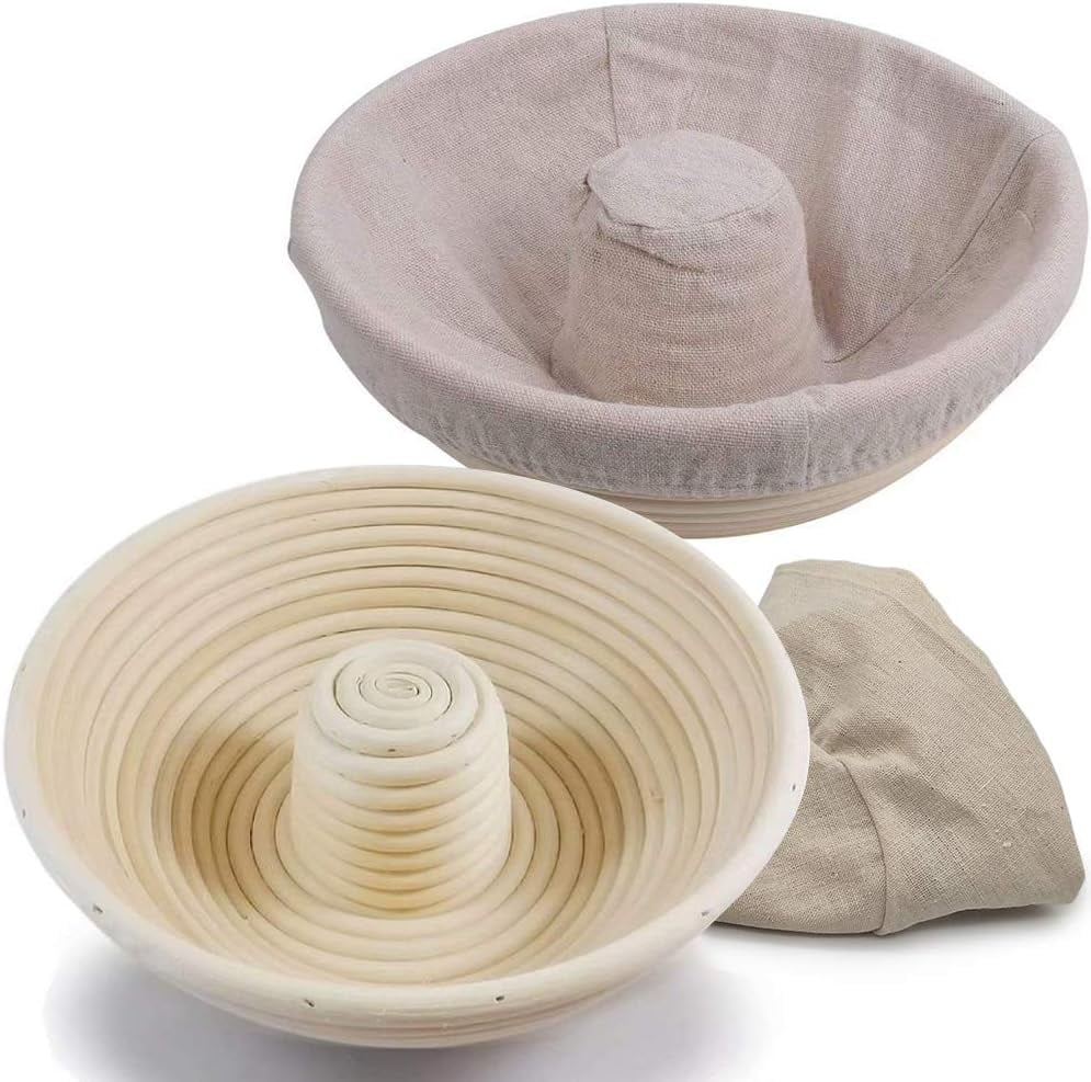 9" Couronne Bread Proofing Basket, Banneton Brotform Bread Dough ...