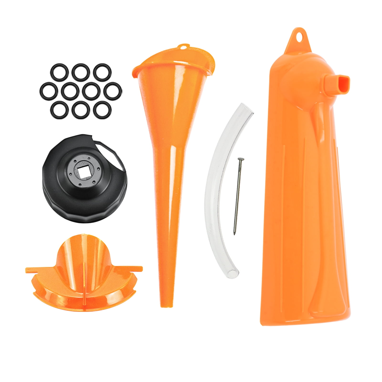 9" Crankcase Oil Fill Drip Free Oil Filter Primary Case Oil Fill Funnel ...