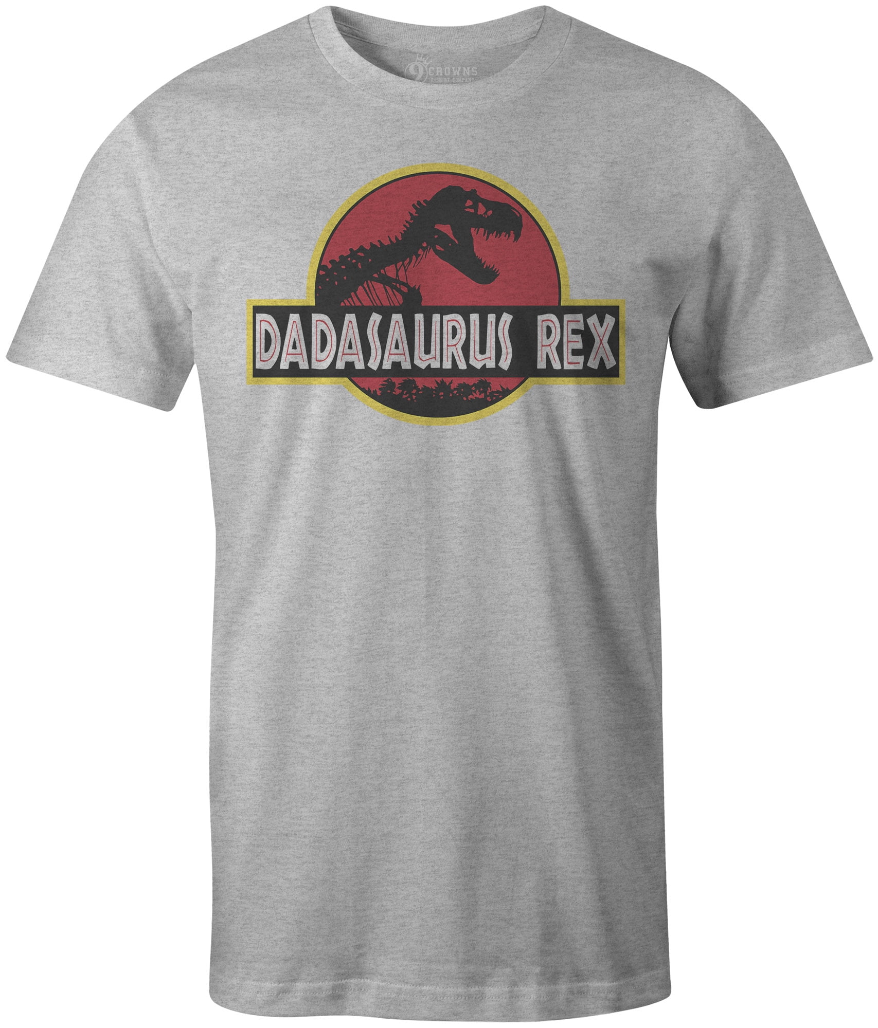 9 Crowns Tees Men's Dadasaurus Tee (Dadasaurus-htrgrey, X-Large ...