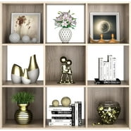 Homfa Narrow Bookcase with 8 Shelves, CD DVD Media Storage Cubes, Dark ...