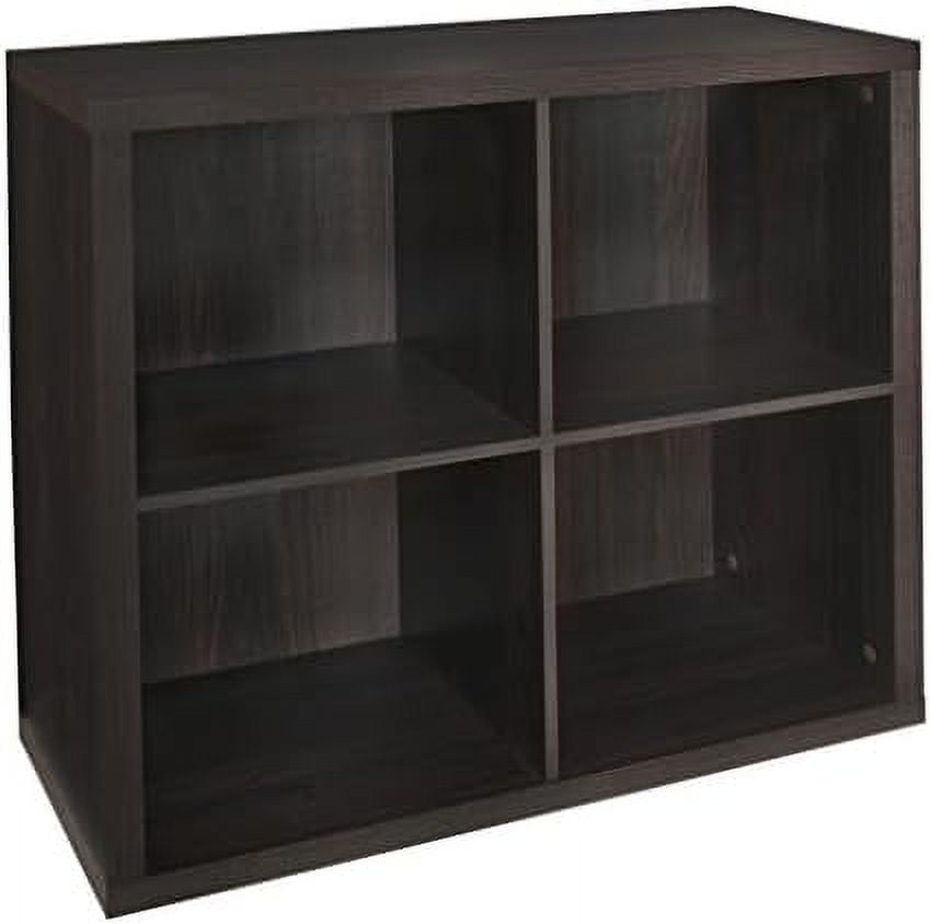 9 Cube Organizer Bookshelf with Back Panel Easy Assembly Wood White ...