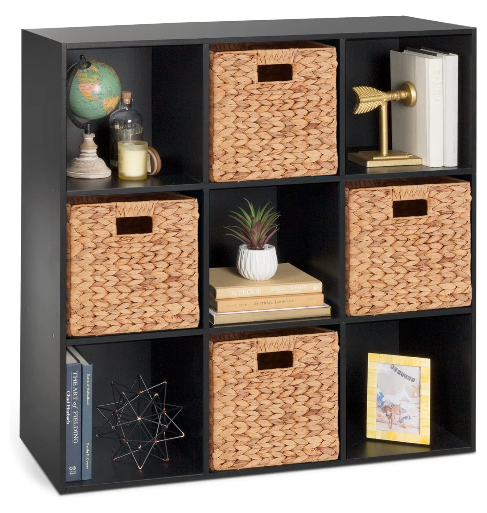 9-Cube Storage Organizer, 11in Shelf Opening, Bookcase, Display Shelf ...