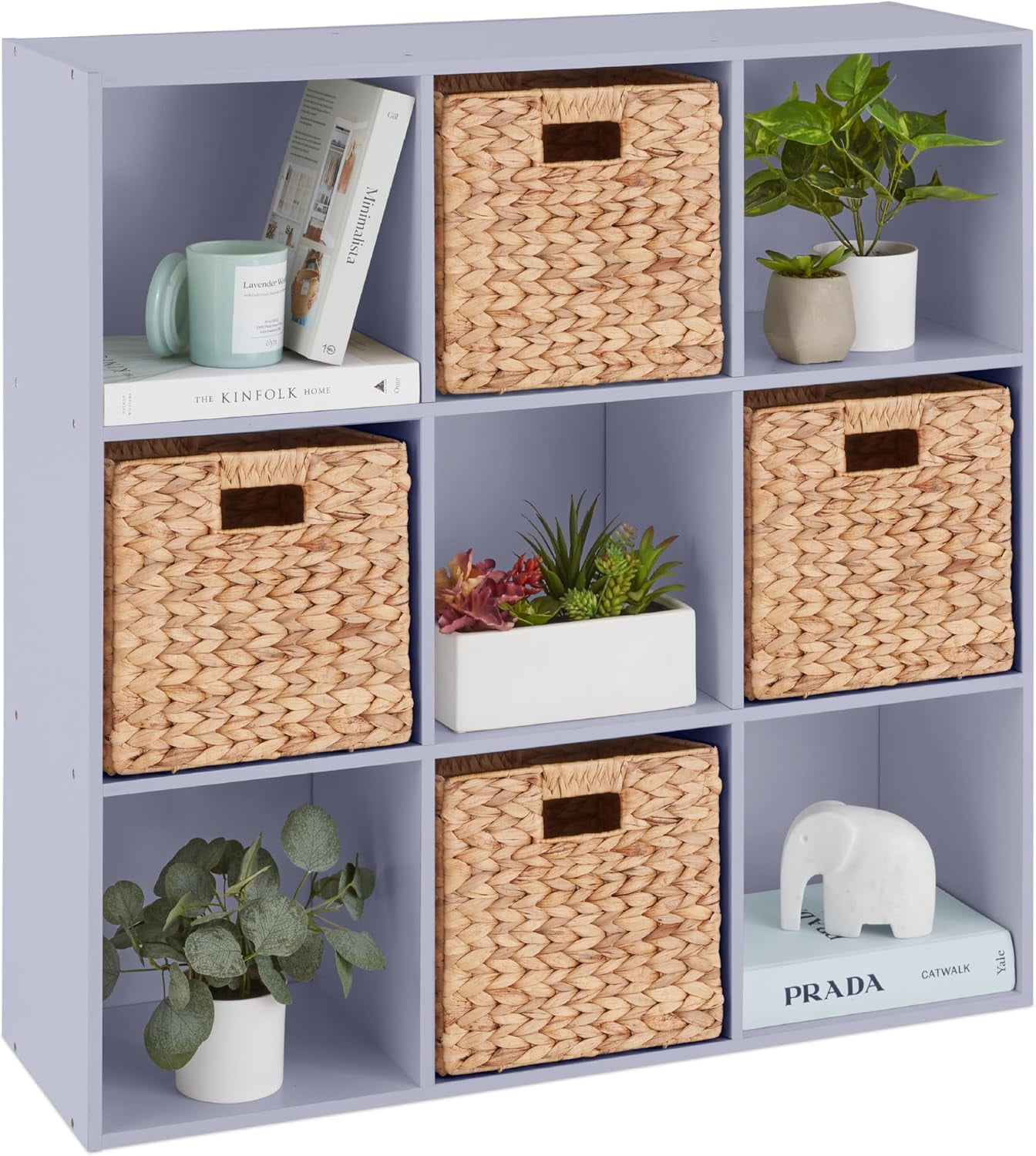 9-Cube Storage Organizer, 11in Shelf Opening, Bookcase, Display Shelf ...