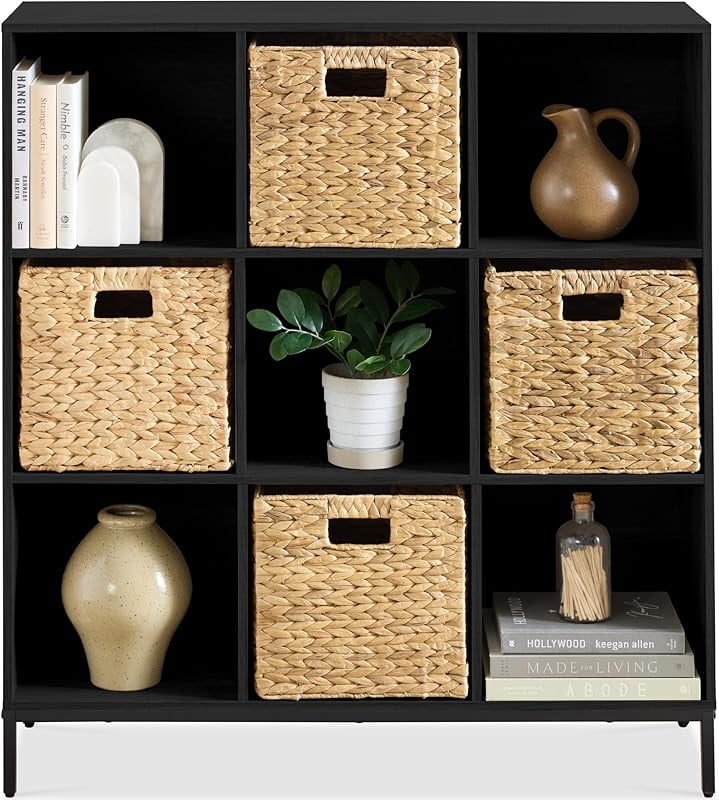 9-Cube Storage Organizer, 11in Shelf Opening, Bookcase, Display Shelf ...