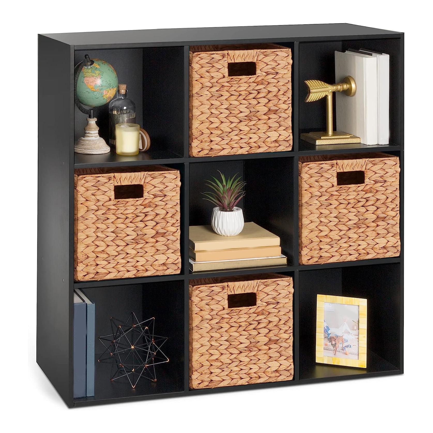 9-Cube Storage Organizer, 11in Shelf Opening, Multifunctional Bookcase ...
