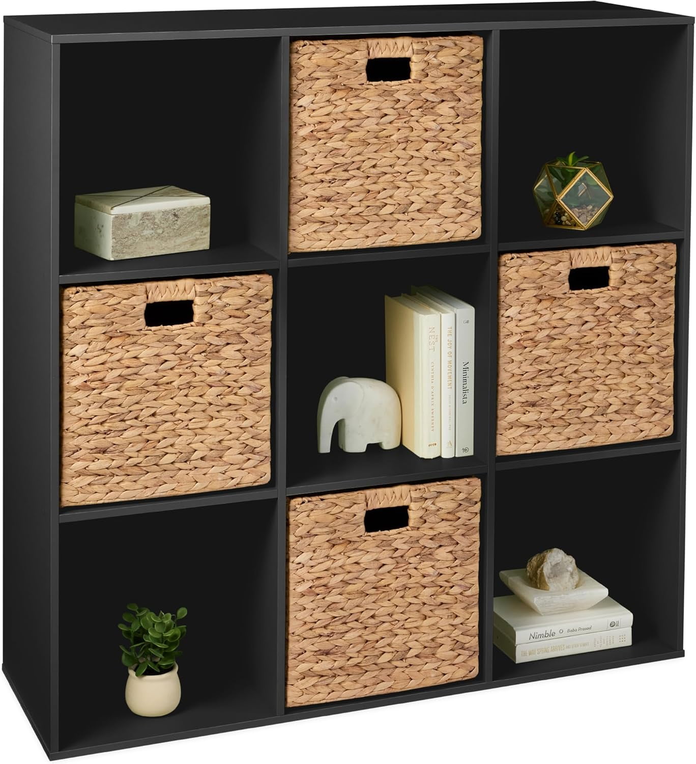 9-Cube Storage Organizer, 13.5in Shelf Opening, Bookcase, Display Shelf ...
