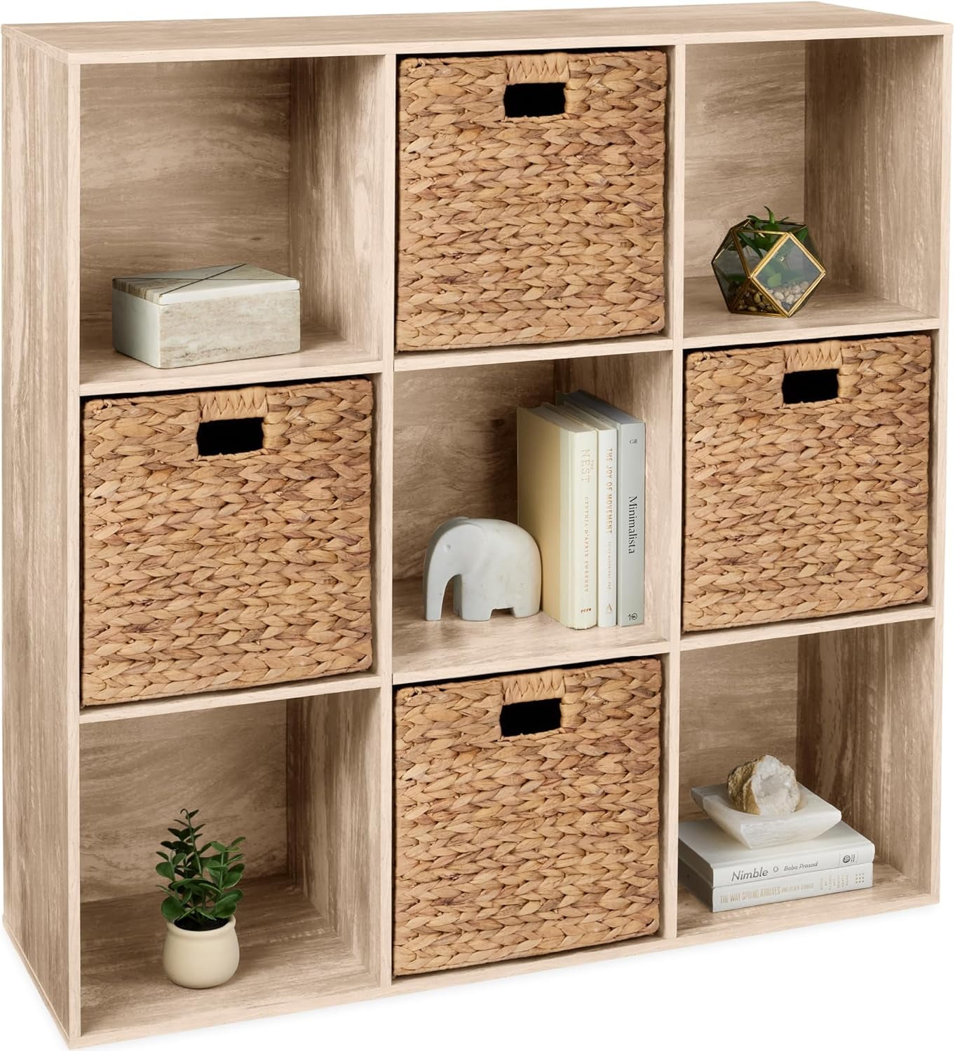 9-Cube Storage Organizer, 13.5in Shelf Opening, Bookcase, Display Shelf ...