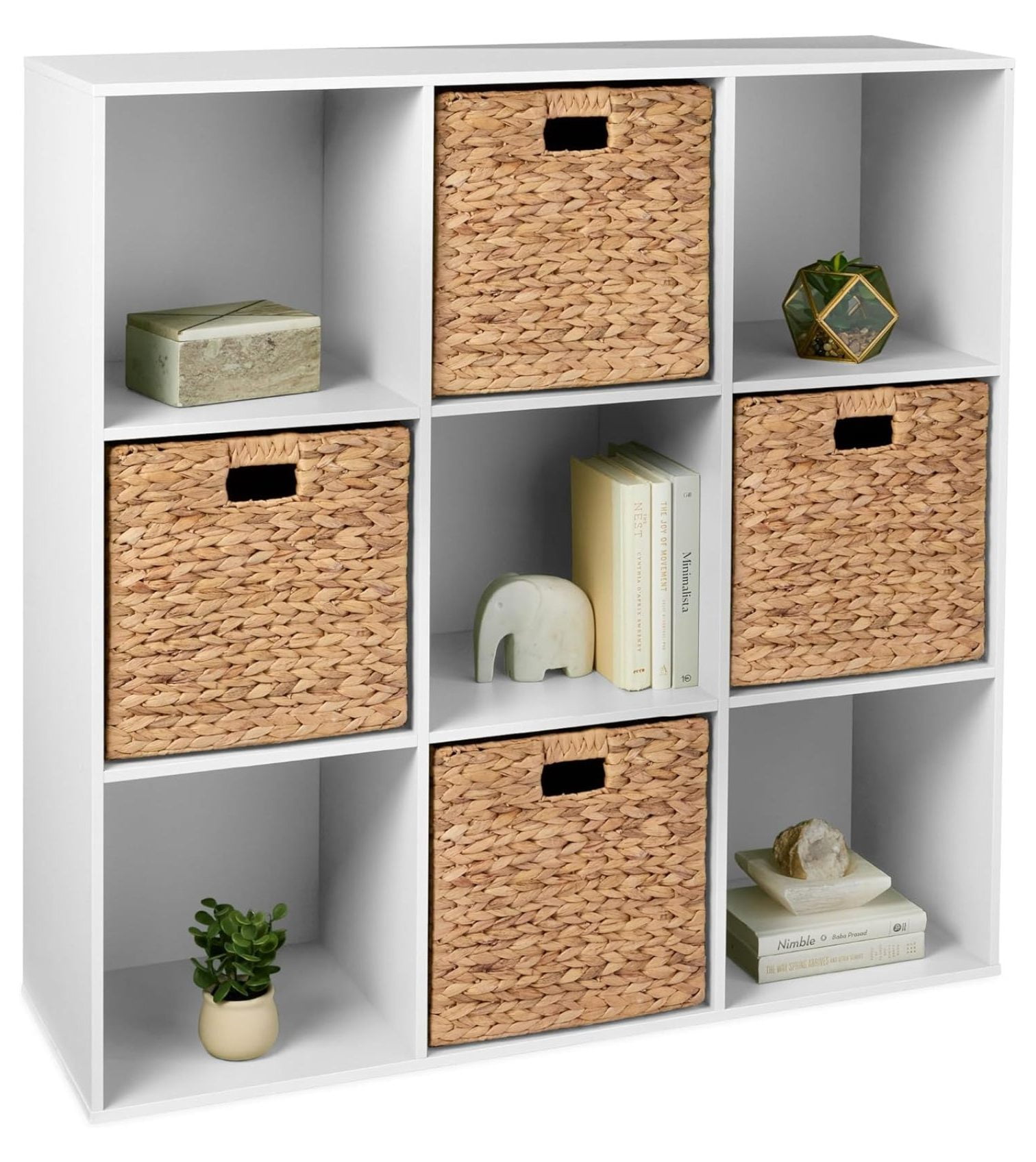 9-Cube Storage Organizer, 13.5in Shelf Opening, Bookcase, Display Shelf ...