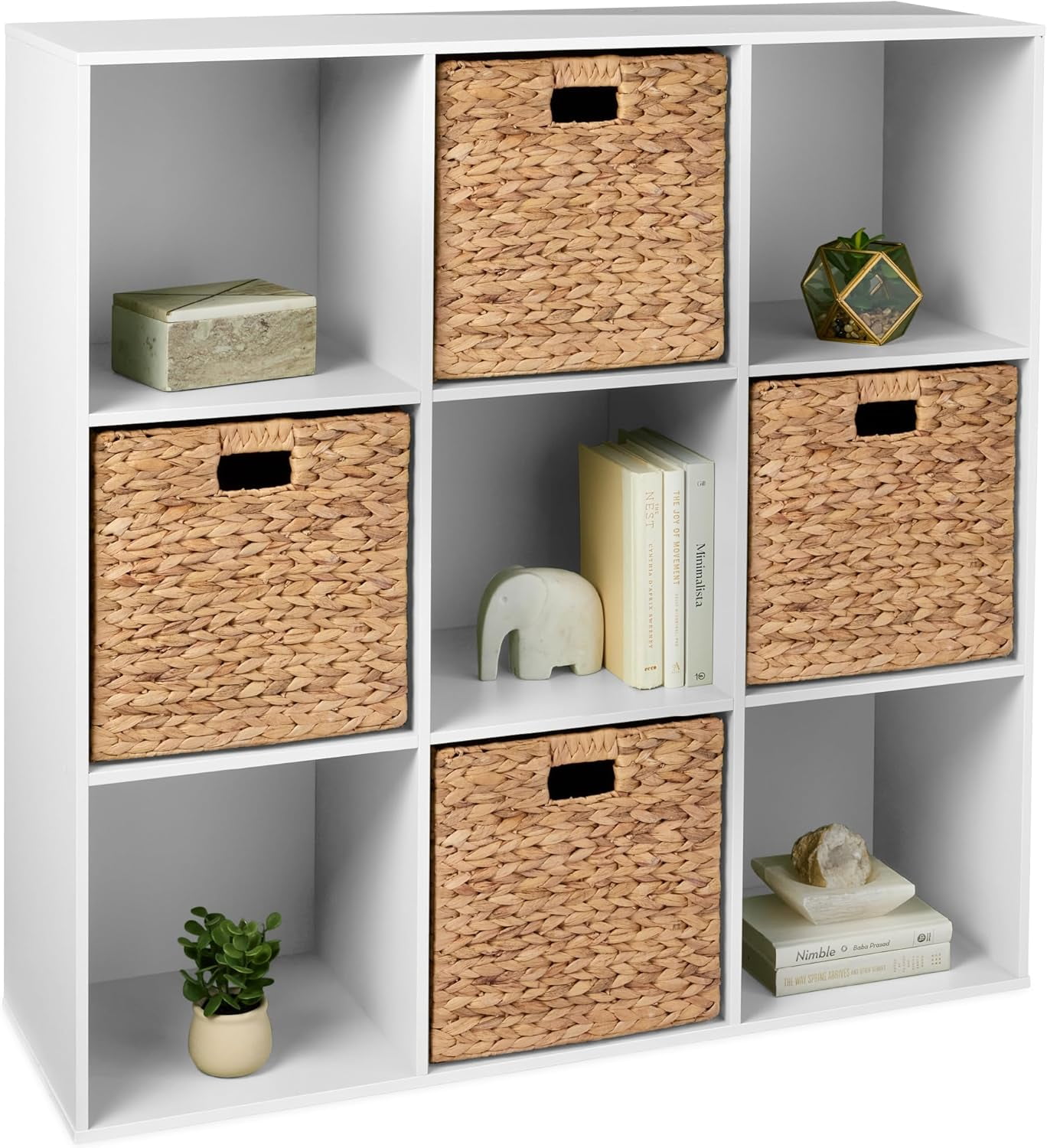 9-Cube Storage Organizer, 13.5in Shelf Opening, Bookcase, Display Shelf ...