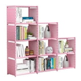 9 Cube DIY Bookcase Storage Shelf Organizer, Fabric Cubby Shelves for ...