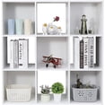 9 Cube Storage Shelf Organizer, Wooden Bookshelf System Display Cube ...