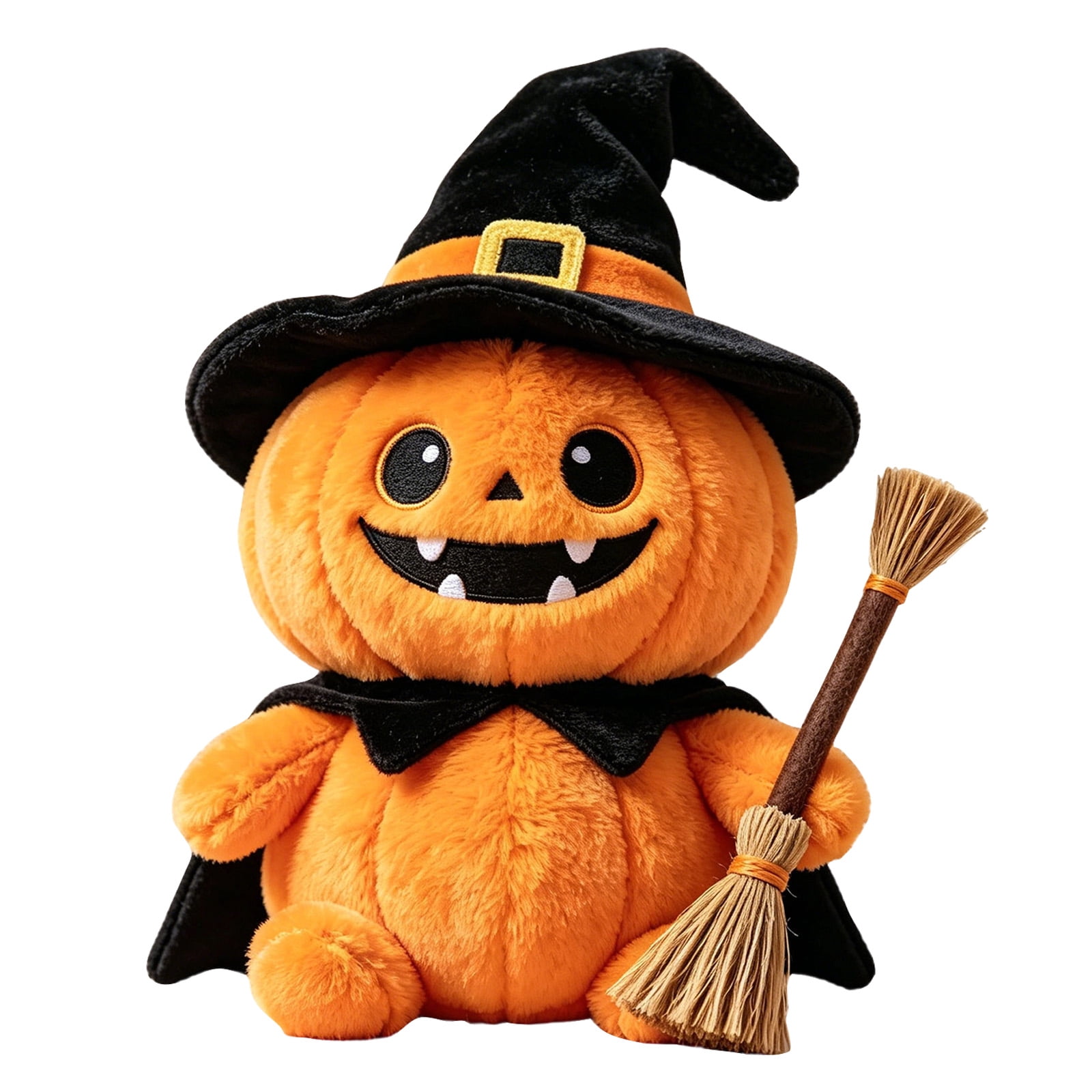 9" Cute Halloween Pumpkin Plush Toy, Soft Stuffed Jack-O-Lantern with ...