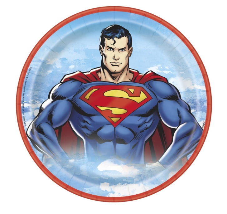 9" DC Comics Superman™ Party Disposable Paper Dinner Plates – 8 Count ...