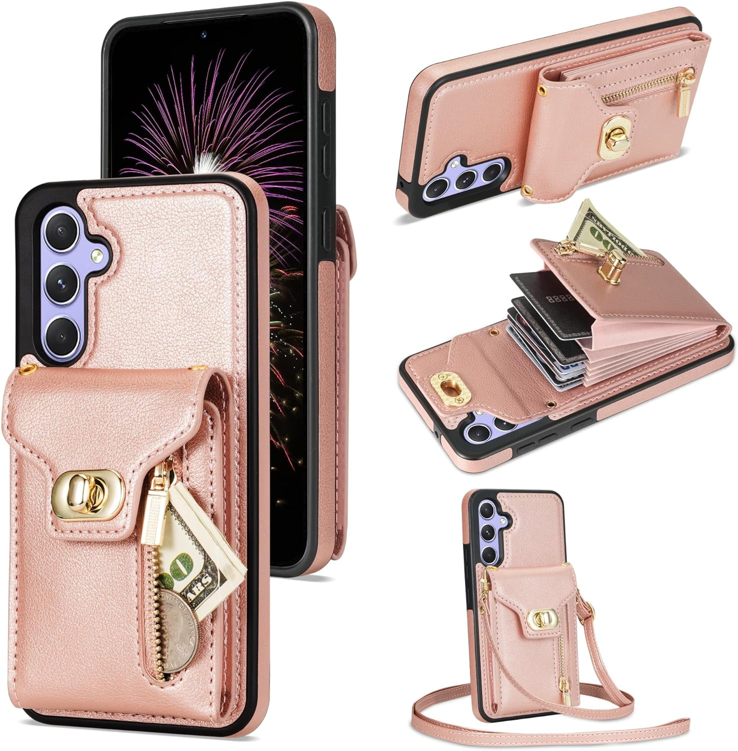 9 DIGITAL Leather Credit Card Slot Wallet Cell Phone Case Samsung ...