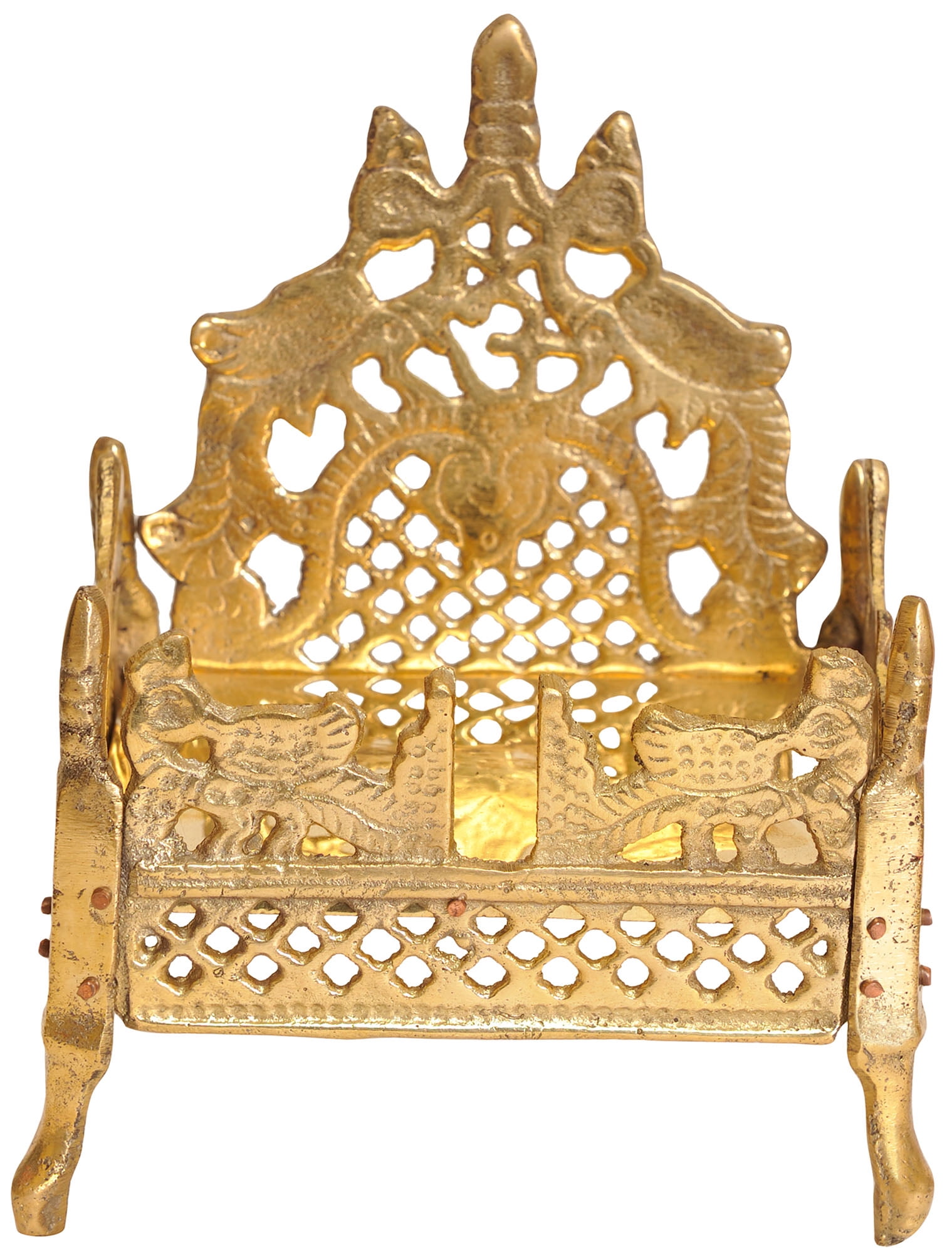 9" Deity Throne in Brass | Handmade | Made in India - Brass Statue ...