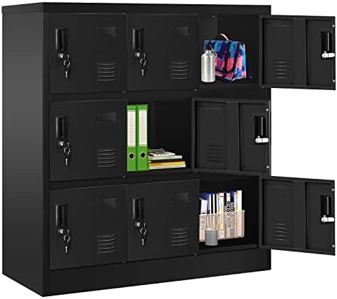 9 Door Storage Locker for Employee, Metal Locker for Office, Gym, Shool ...