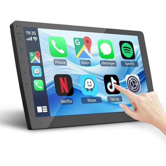 9" Double Din Stereo with & , Touchscreen Radio with Backup Camera, BT 5.4, WiFi 5, GPS, Mirror ...