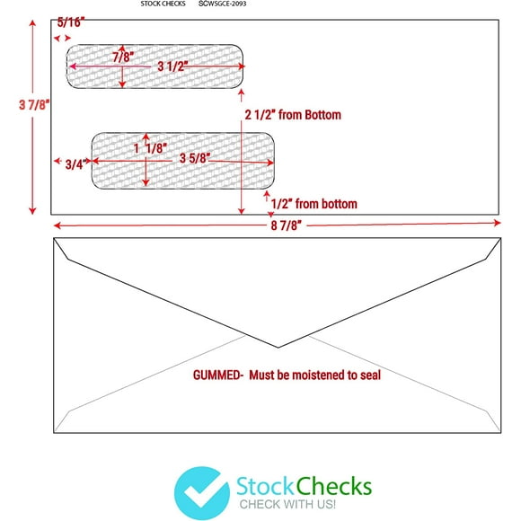 Window Envelopes Quickbooks Checks
