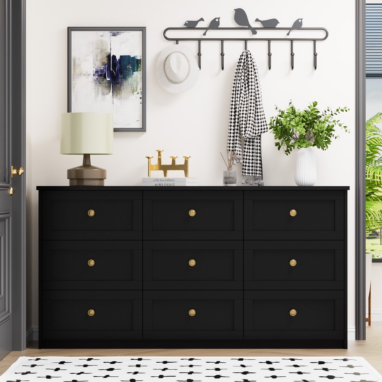 9 Drawer Double Dresser for Bedroom, 59.1" Wide Dressers & Chests of ...