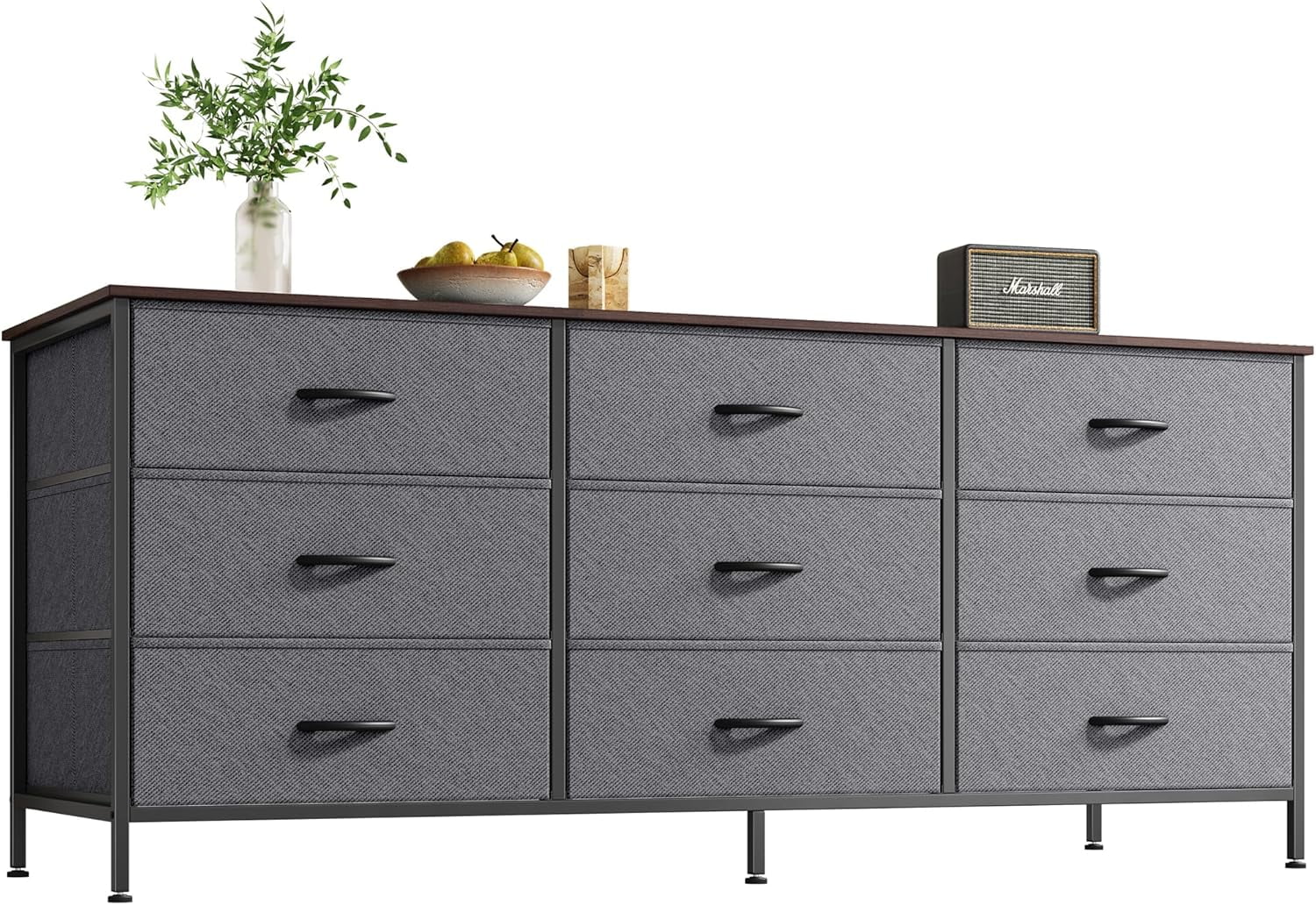 9 Drawer Dresser, 55 Inch Dresser TV Stand for 55, 60 Inch TV ...