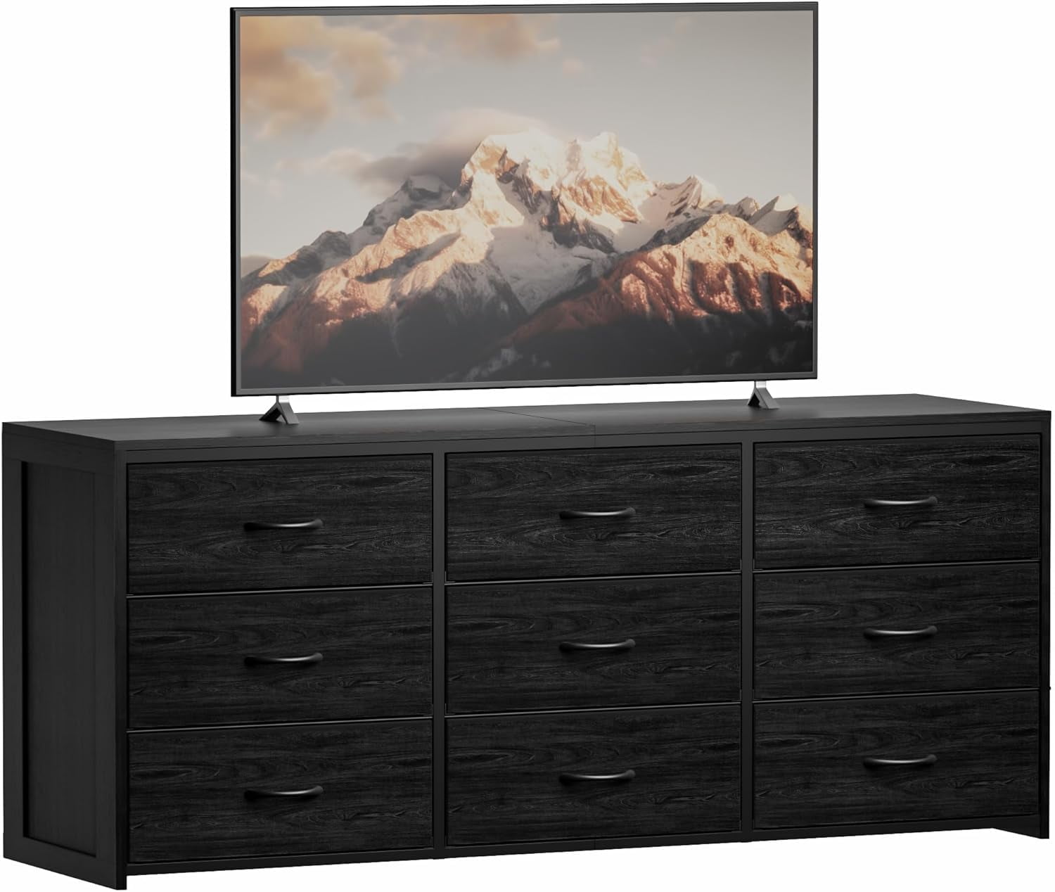 9 Drawer Dresser for Bedroom, Entertainment Center TV Stand for 75 Inch ...