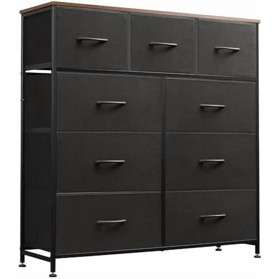 9 Drawer Dresser, Fabric Storage Tower for Bedroom, Hallway, Closet ...