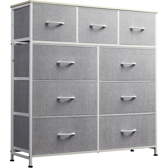 9-Drawer Dresser, Fabric Storage Tower for Bedroom, Hallway, Entryway ...