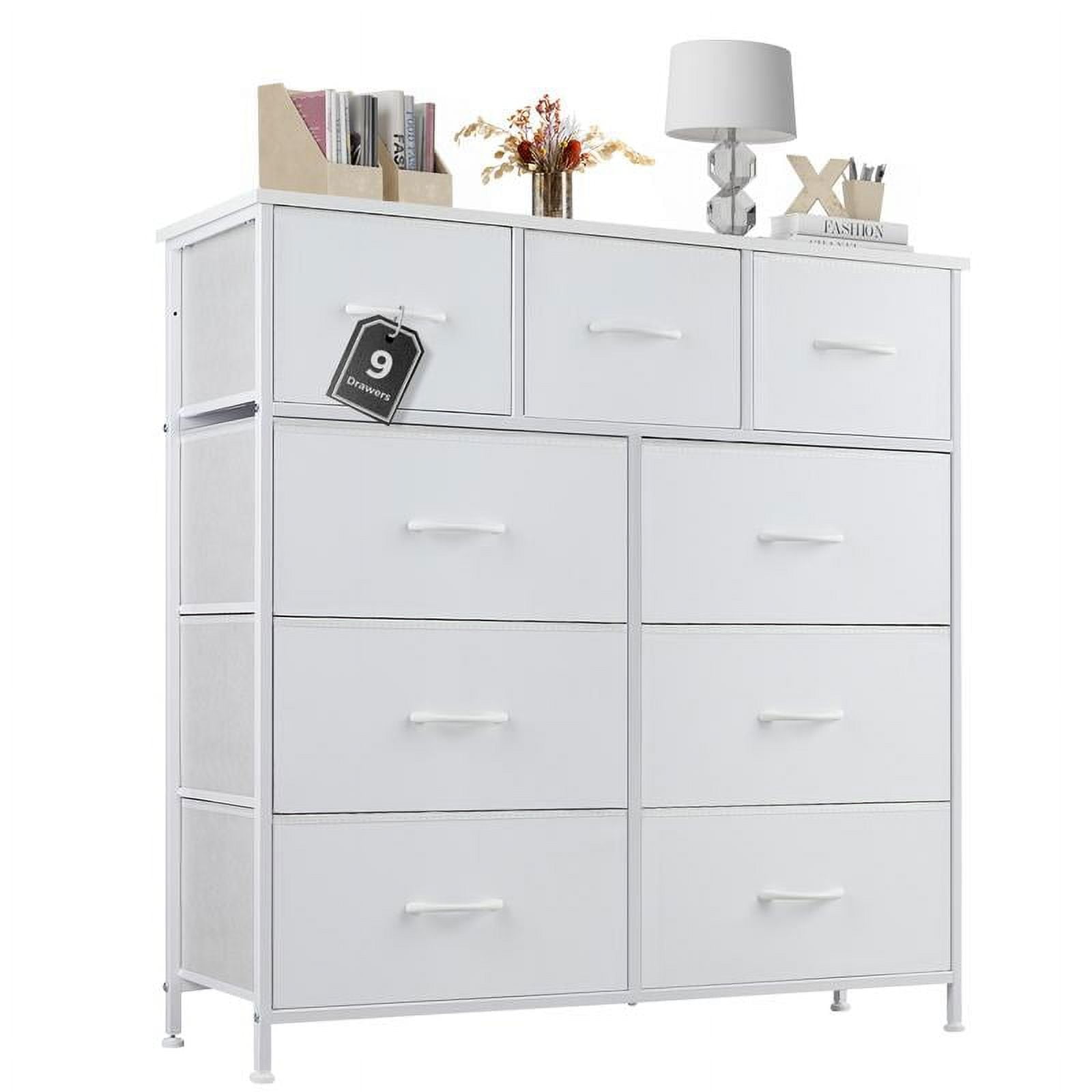 9-Drawer Dresser, Fabric Storage Tower for Clothes, Tall Dresser for ...