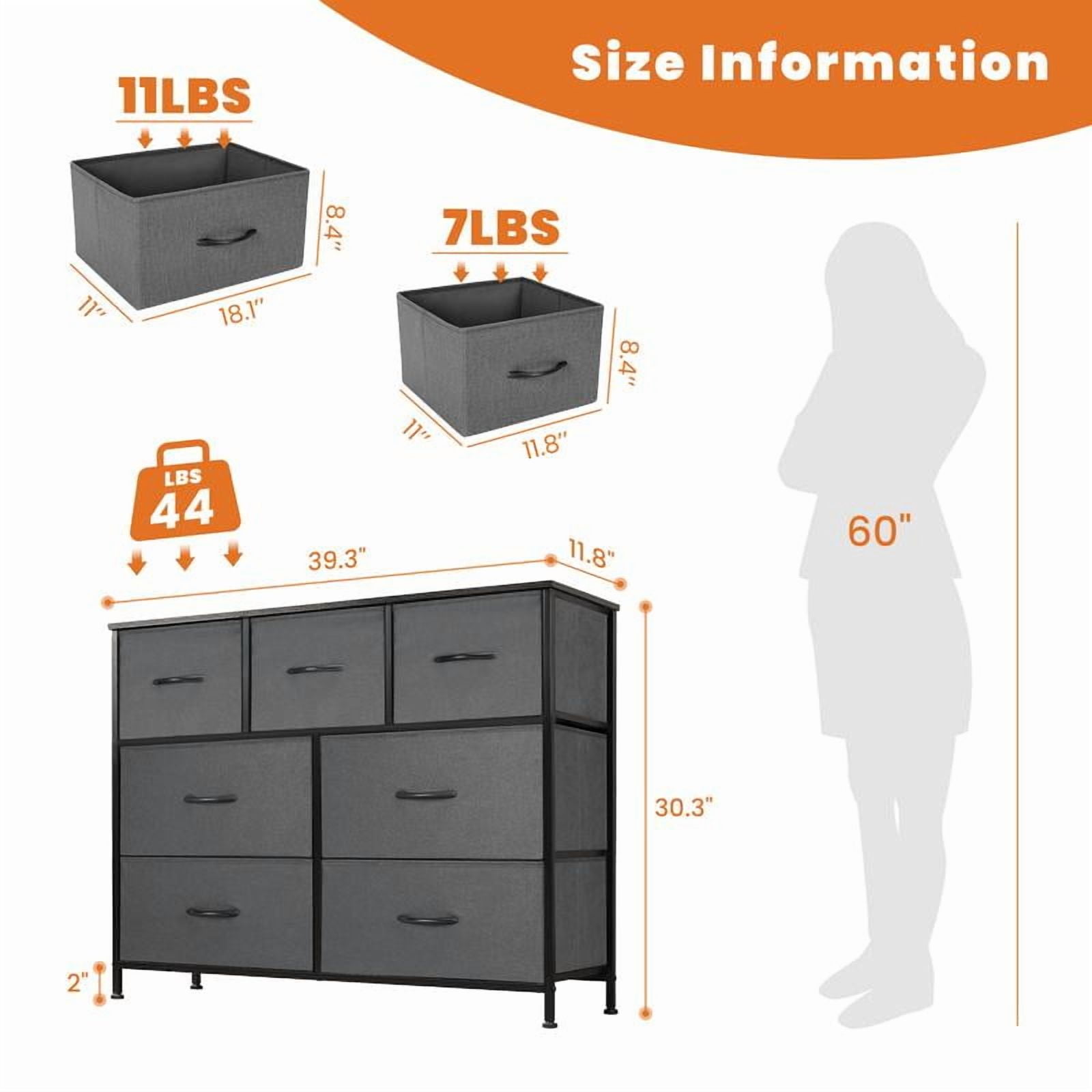 9-Drawer Dresser: Tall Dresser & Chest of Drawers with Steel Frame ...