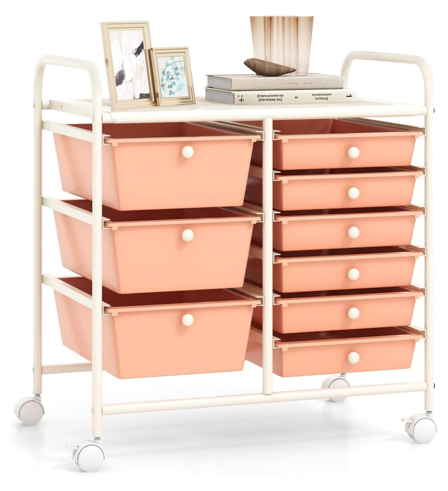 9 Drawer Rolling Storage Cart - Mobile Drawer Carts for Craft Art ...