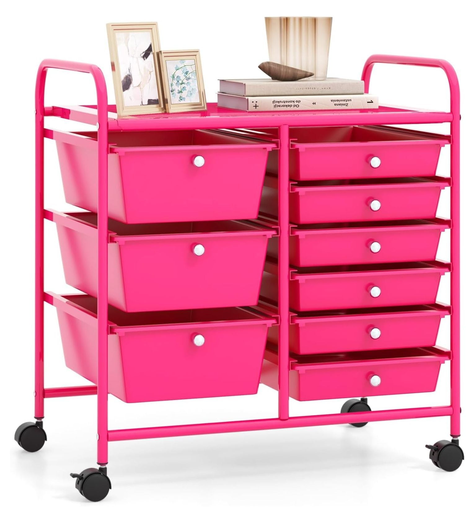 9 Drawer Rolling Storage Cart - Mobile Drawer Carts for Craft Art ...