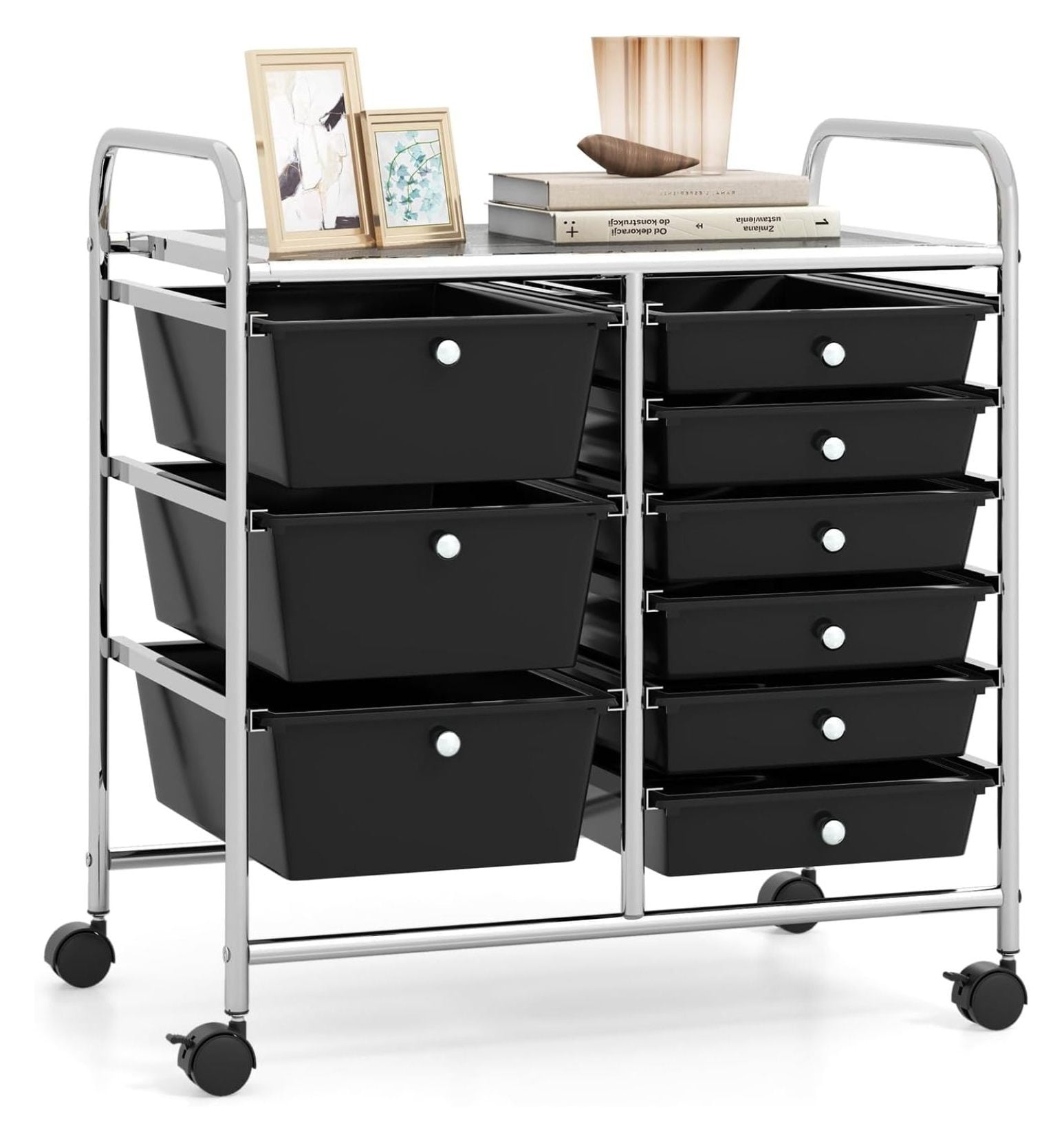 9 Drawer Rolling Storage Cart - Mobile Drawer Carts for Craft Art ...