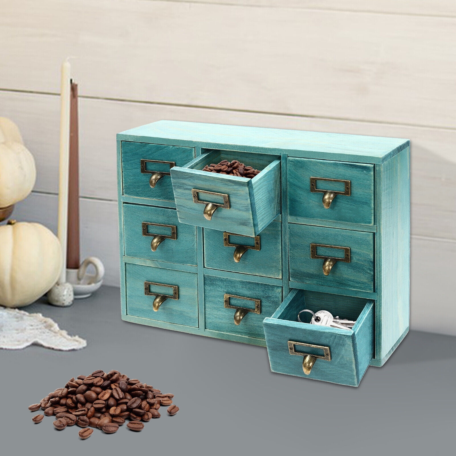 9 Drawers Apothecary Cabinet Apothecary Chests and Cabinets Herb Storage Box Walmart