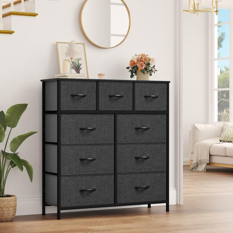 9 Drawers Dresser, Dresser for Bedroom, Fabric Storage Tower, Tall ...