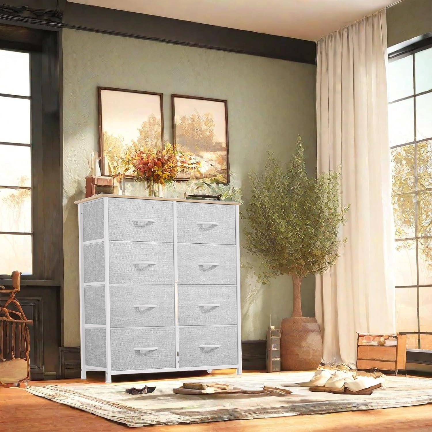 9 Drawers Dresser for Bedroom, Fabric Storage Tower for Living Room ...