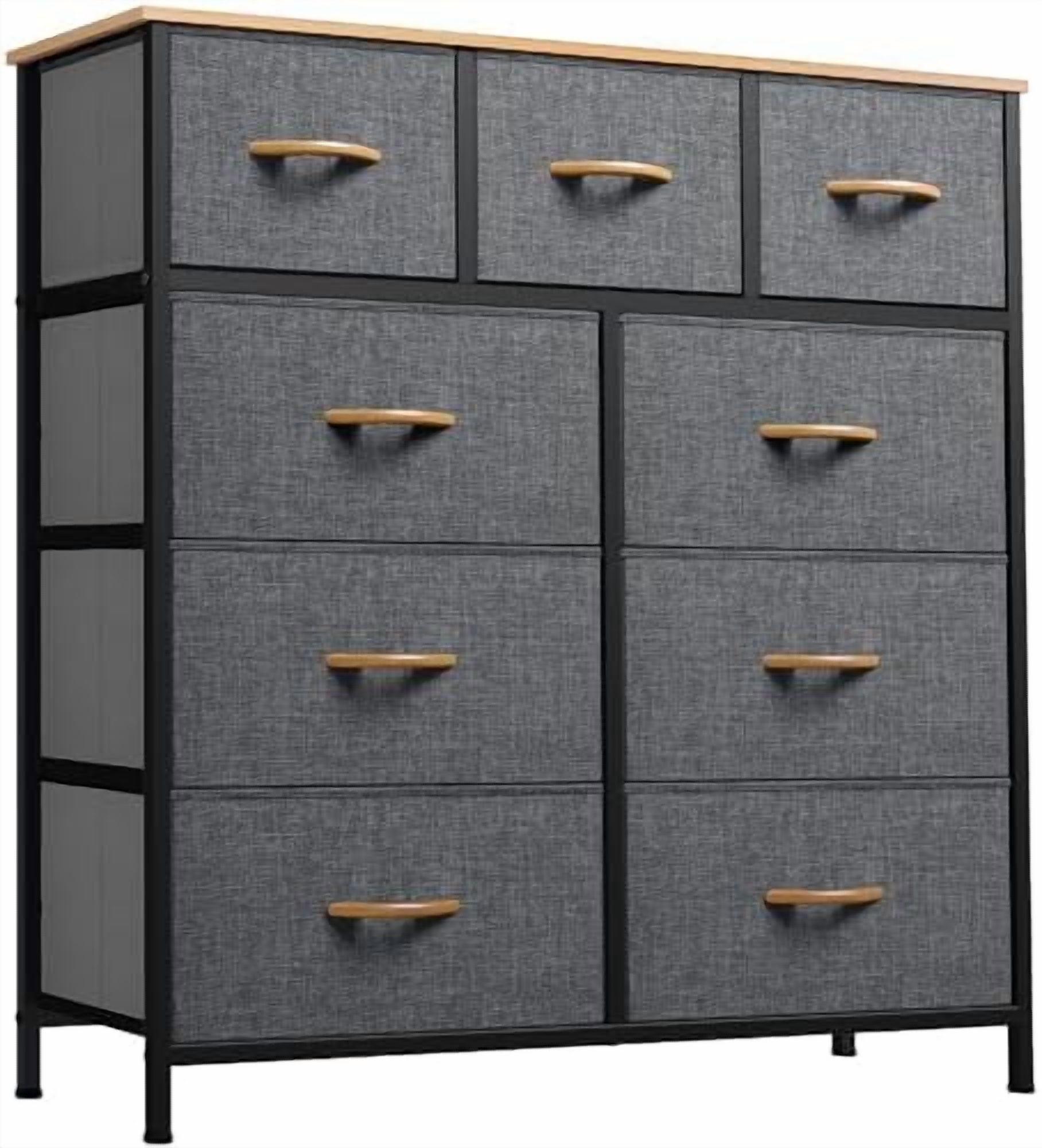 9 Drawers Fabric Dresser - Storage Tower Organizer Unit for Living Room ...