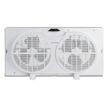 "Comfort Zone 9"" Twin Window Fan with Reversible Exhaust, Adjustable ...