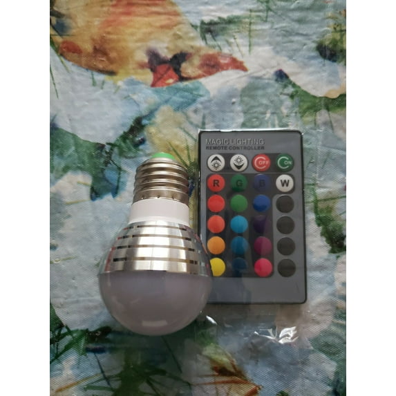 9 E27 3W RGB LED 16 Color Changing Light Bulb + IR Remote Control ...