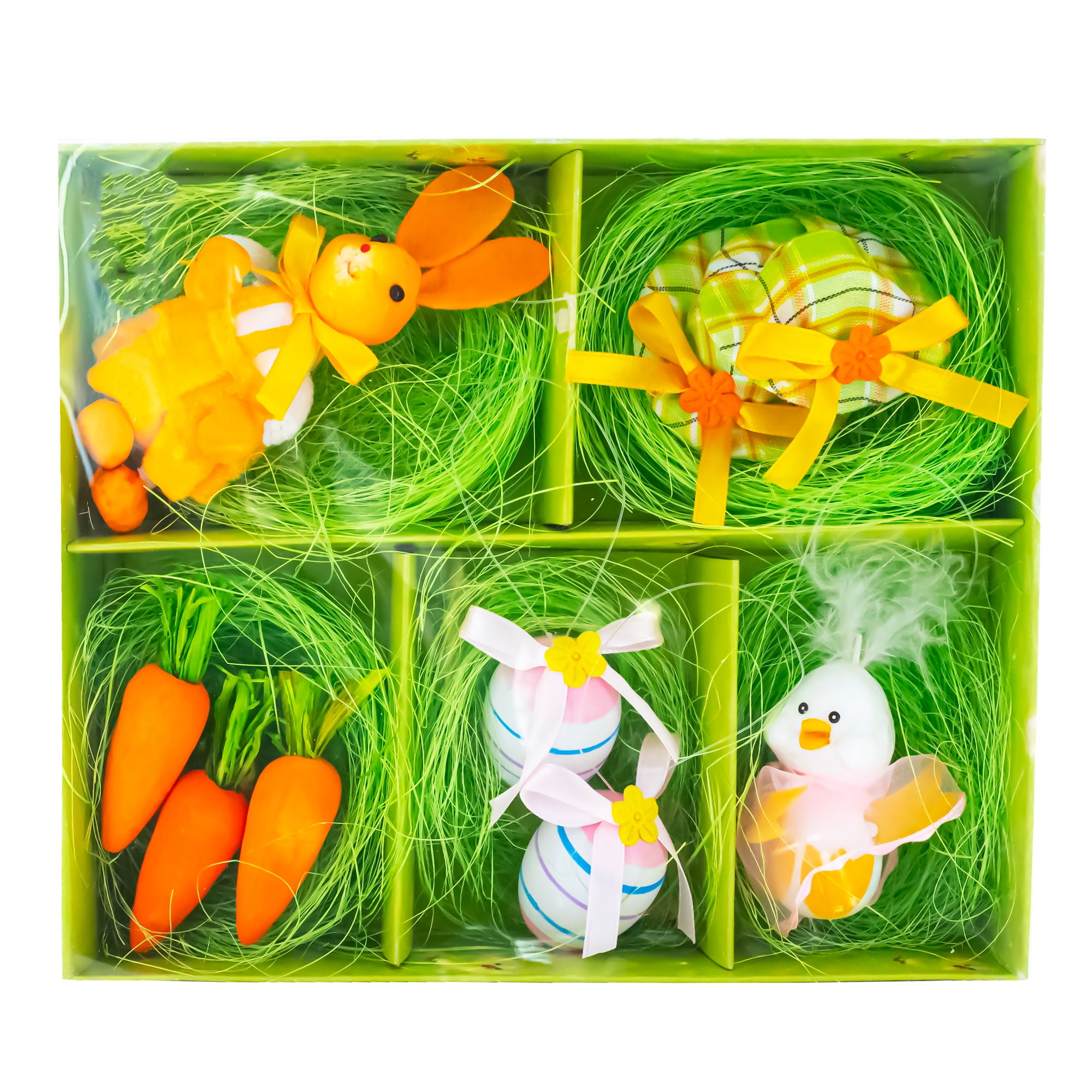 Set of 9 Easter Egg Hunt Toys With Bunny Hats and Ornaments 4 Inches ...