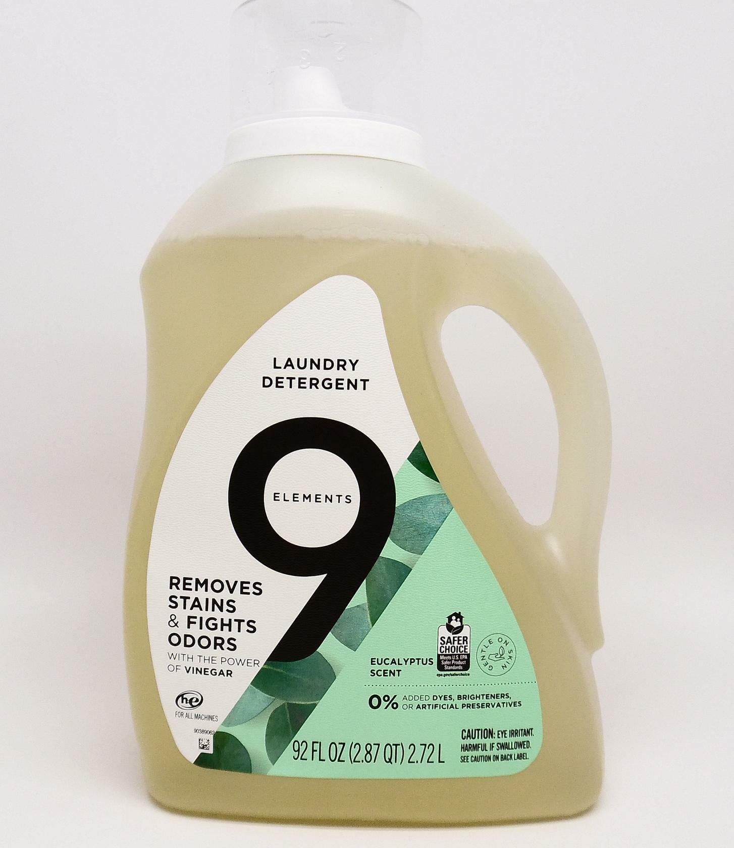 9 Elements Plant-Derived Eco Laundry Detergent - Eucalyptus Scent - 92 ...
