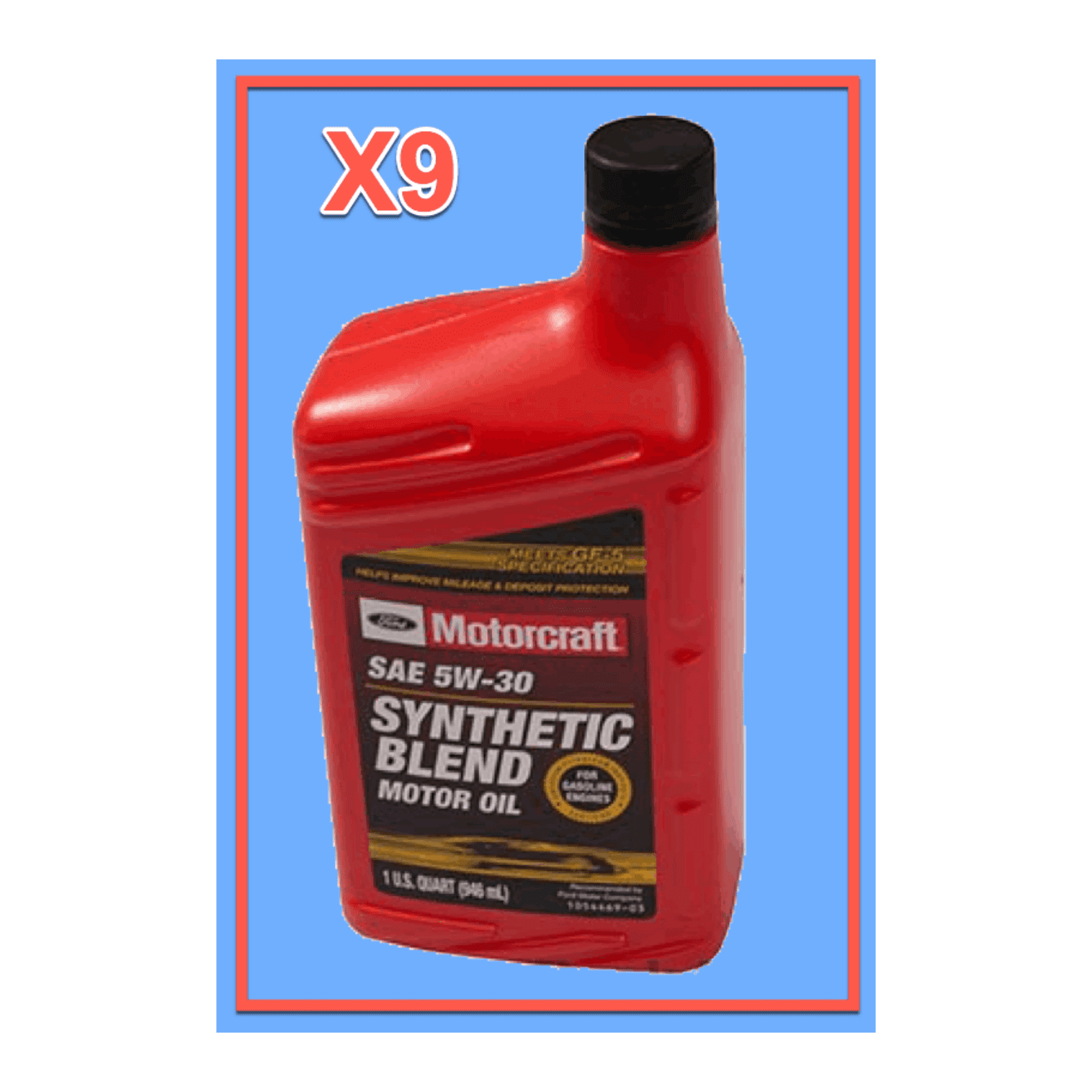 9 Engine Motor Oil OEM Ford Motorcraft SAE Premium Synthetic MPN #XO ...