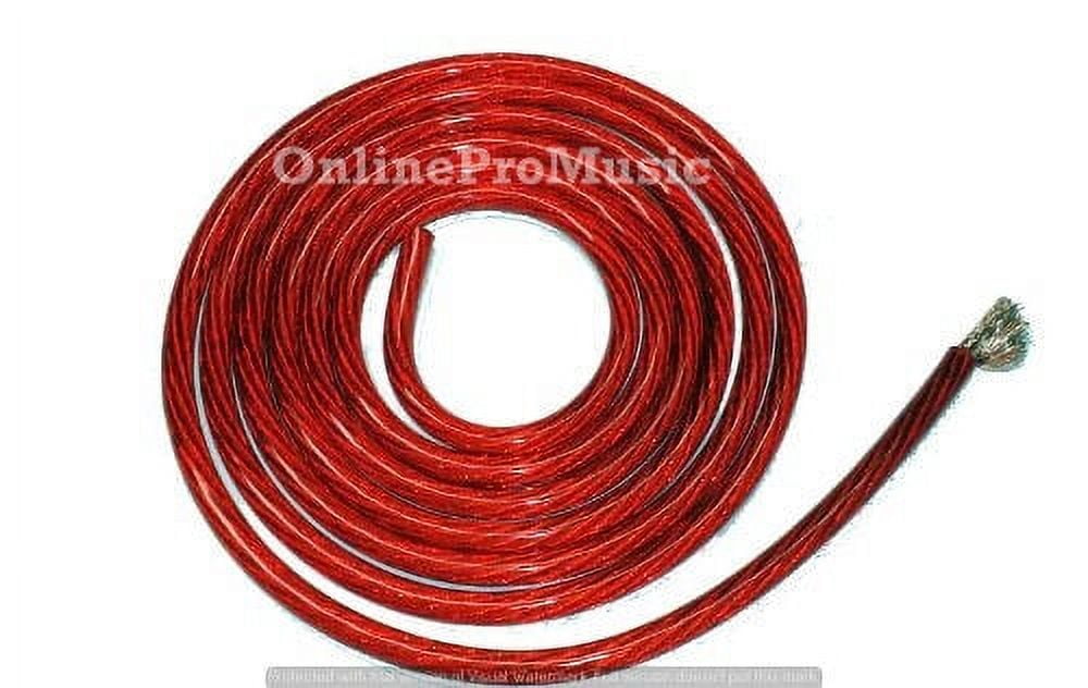 9' FT 4 GAUGE GA RED WIRE CABLE POWER GROUND PRIMARY AMP AUDIO ...