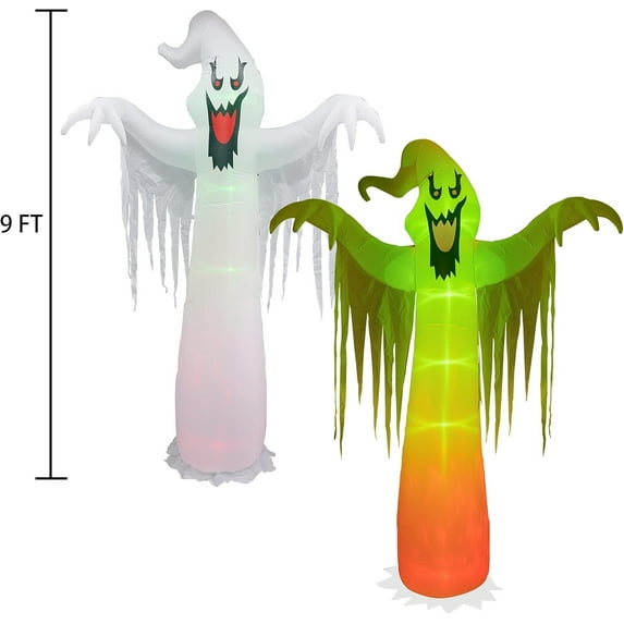 9 FT Halloween Inflatables Outdoor, Halloween Blow Up Yard Decorations ...