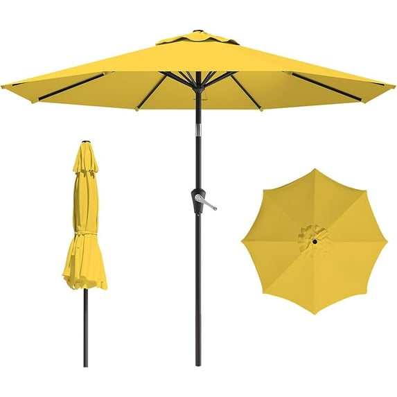 9 FT Patio Umbrella for Outdoor, Outdoor Table Umbrella with Push ...