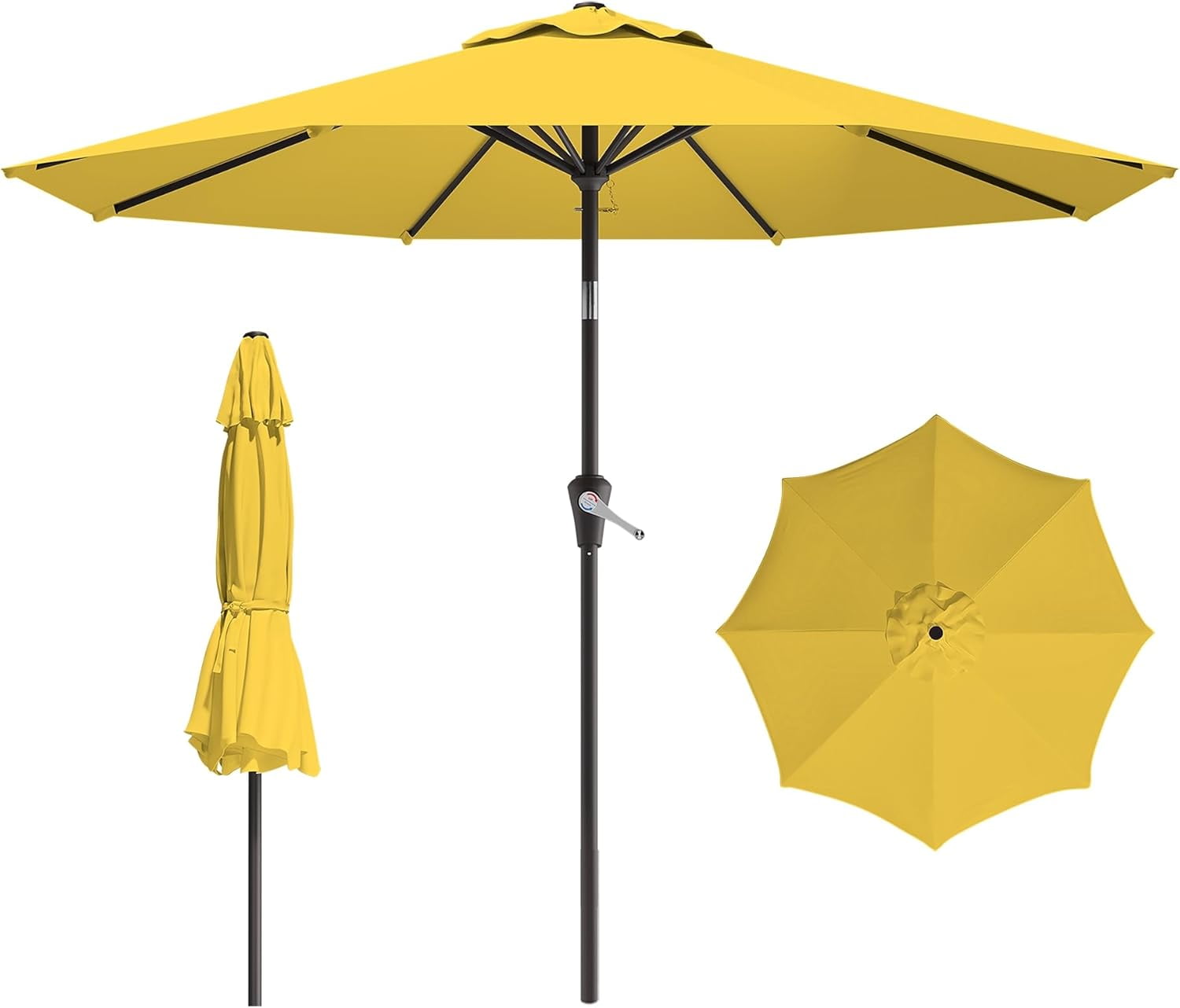 9 FT Patio Umbrella for Outdoor, Outdoor Table Umbrella with Push ...