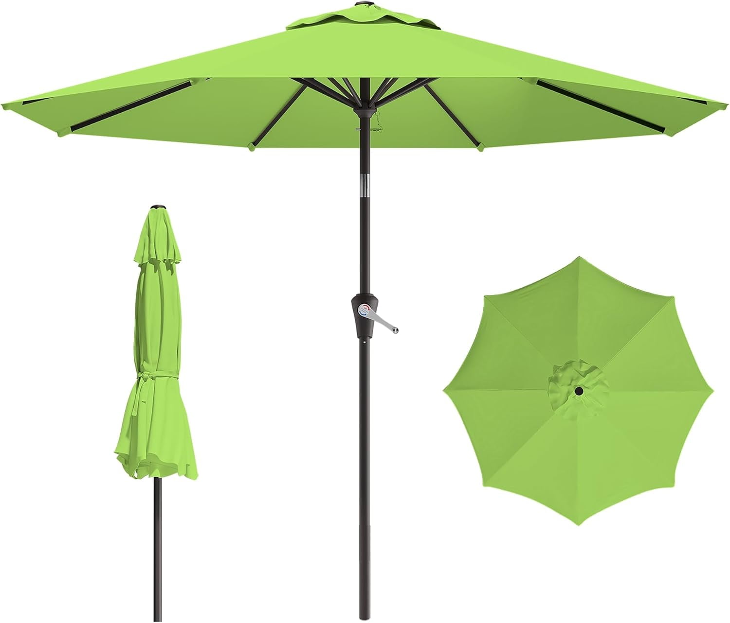9 FT Patio Umbrella for Outdoor, Outdoor Umbrella with Push Button Tilt ...