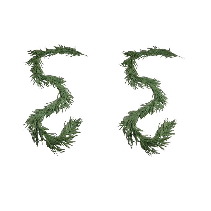 9 FT Realistic Christmas Garland,Natural Droopy,Soft Bendable Cedar ...